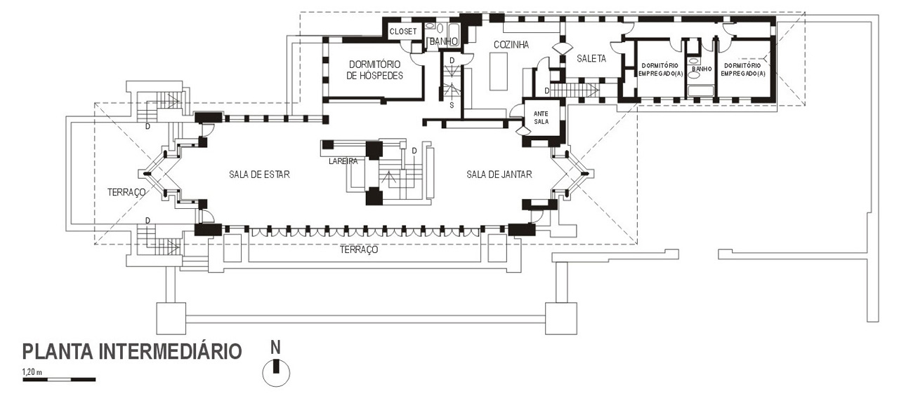 Planta Baixa Da Casa Robie Frank Lloyd Wright Casas Para Aprender
