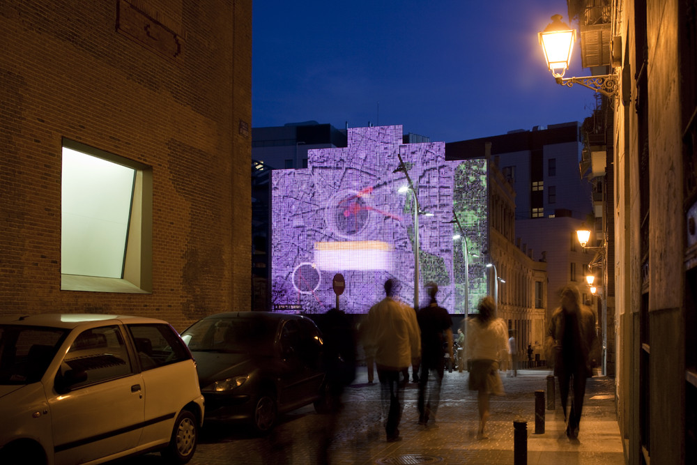 Gallery of Led Action Façade, Digital Façade for Medialab Prado ...