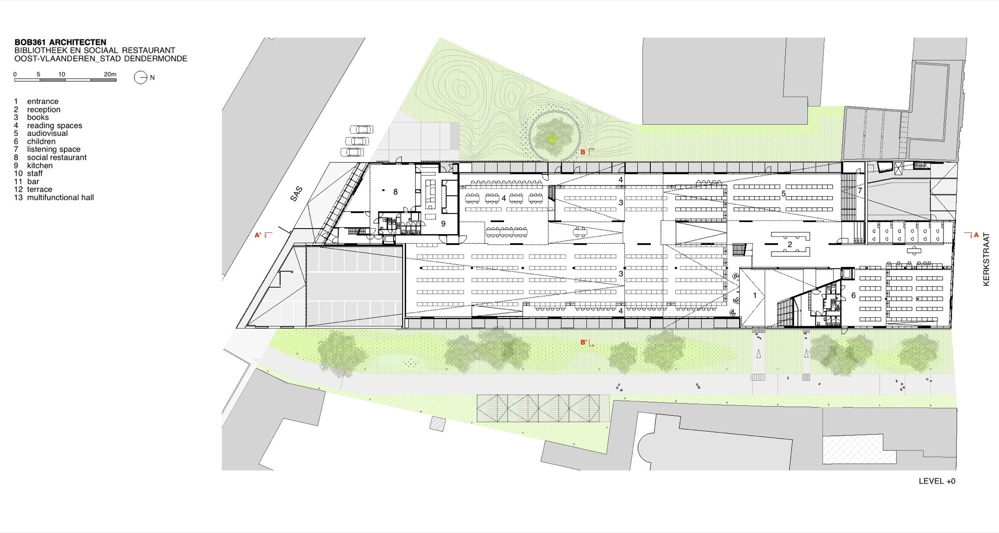 Gallery of Library + Restaurant + Multifunctional Space / BOB361 ...