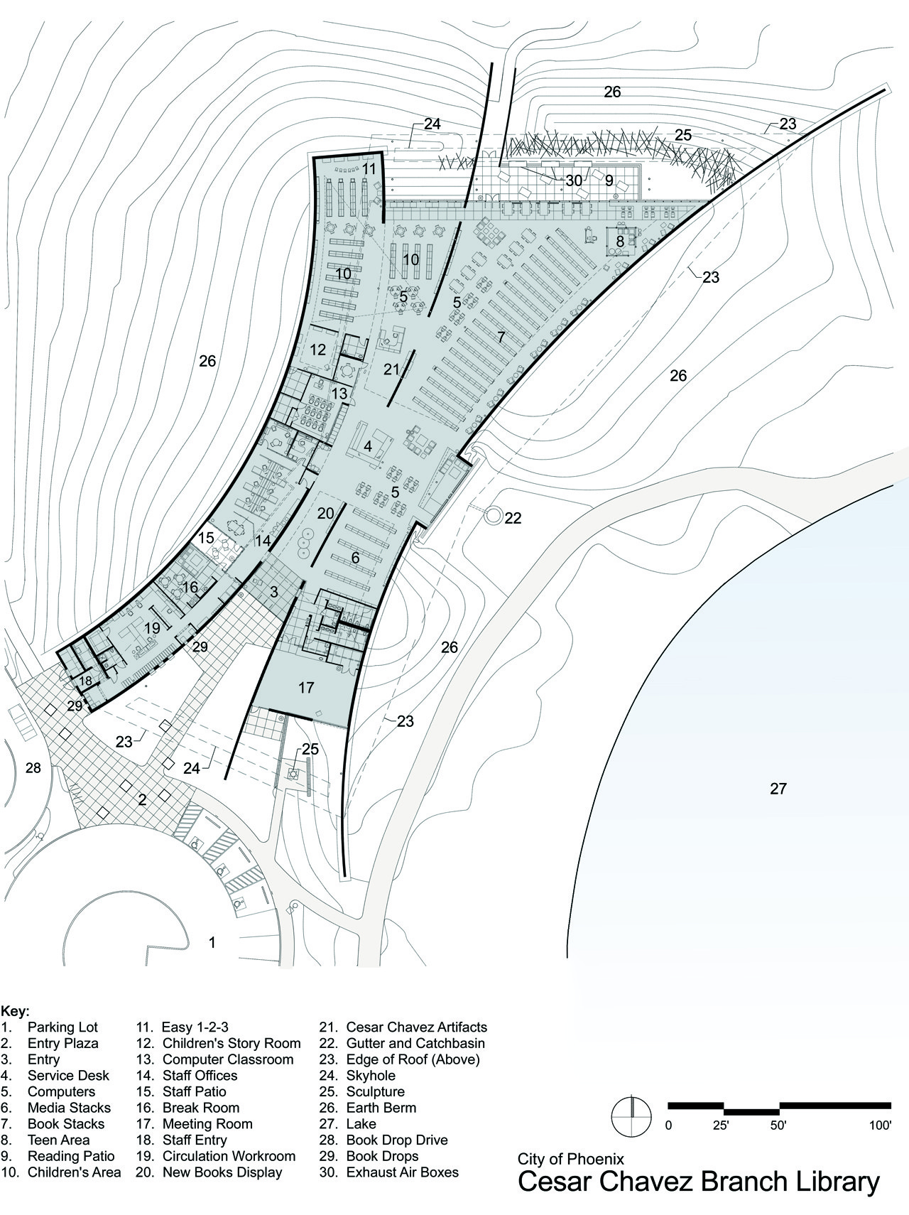 Gallery of Cesar Chavez Library / Line and Space - 12