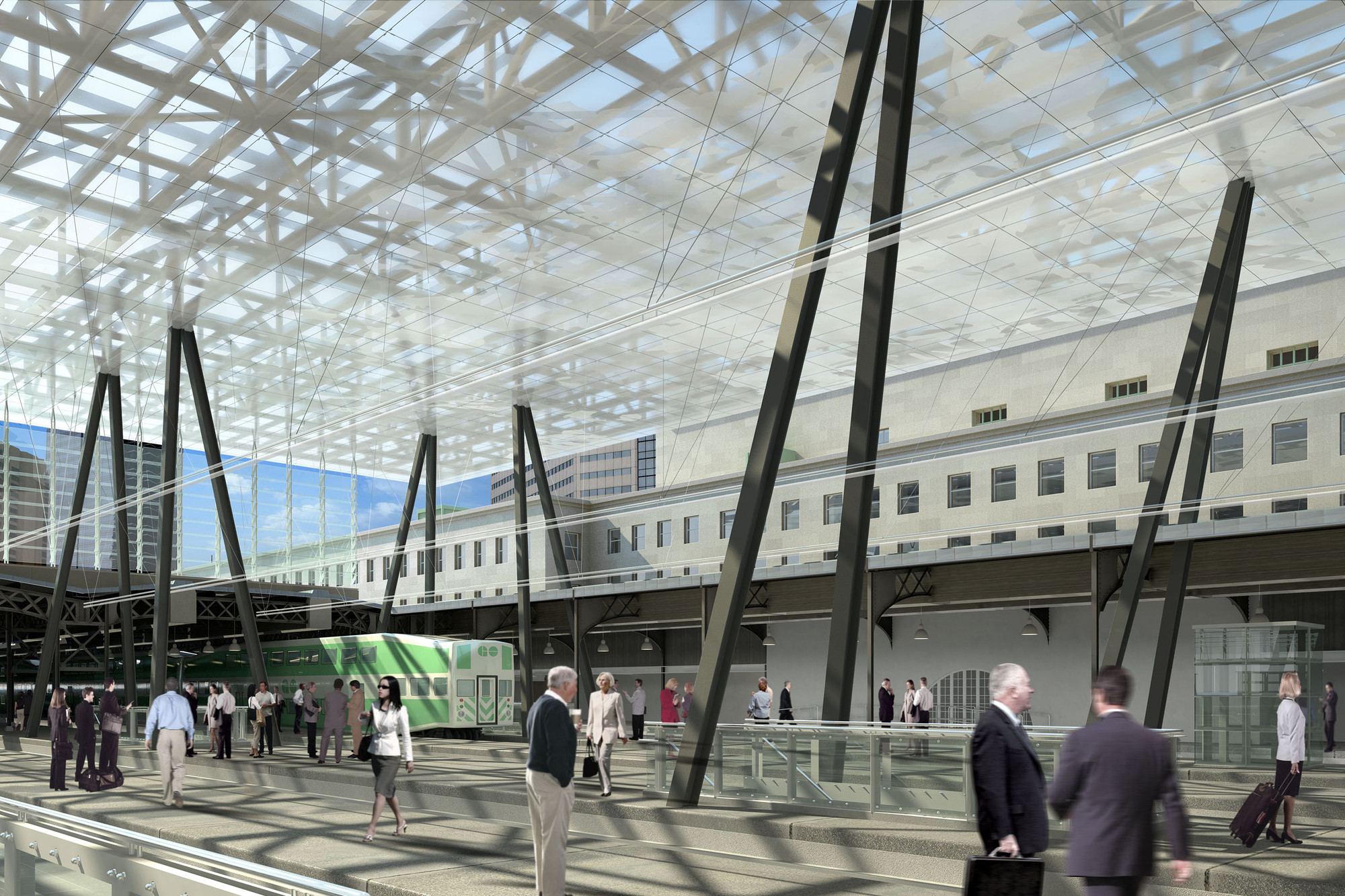 Gallery of Toronto Union Station: Go Transit Roof Proposal / Zeidler ...