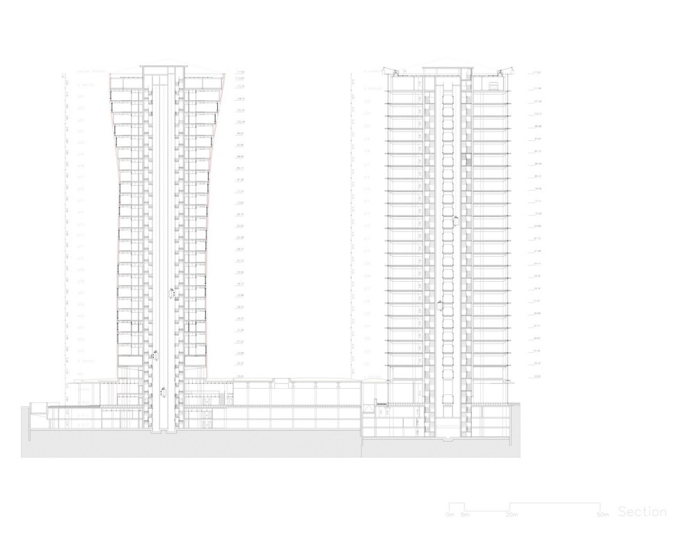 Galeria de Torres Porta Fira / Toyo Ito AA + Fermín Vázquez (b720 ...