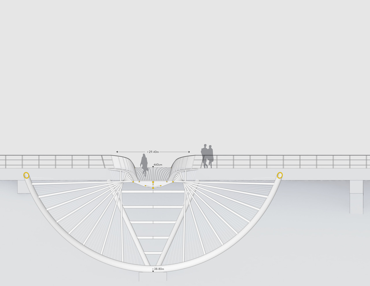 Gallery of Elliptical Bridge Proposal / Penda - 11