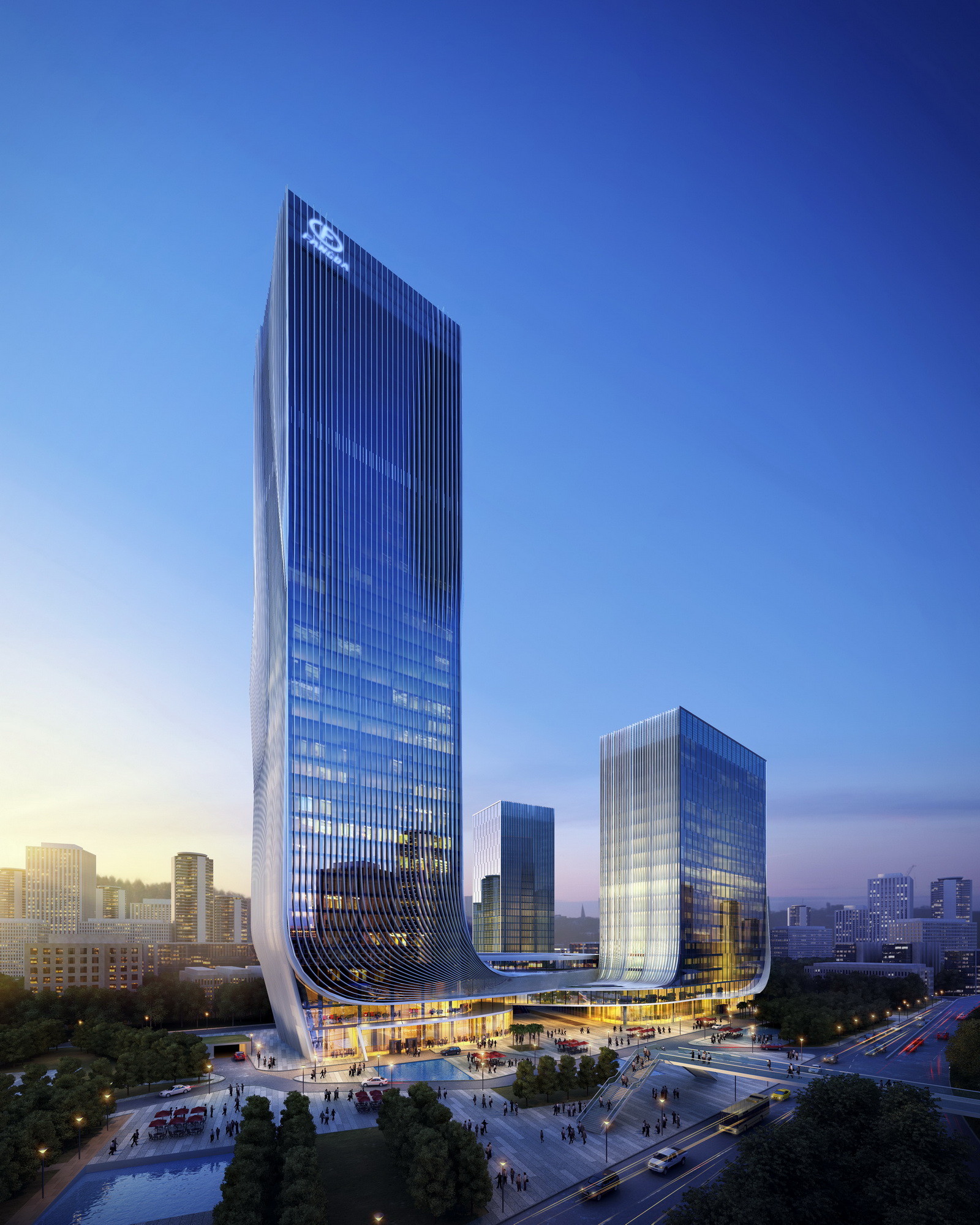 Gallery of "Fangda Business Headquarters" Winning Entry / Huasen ...