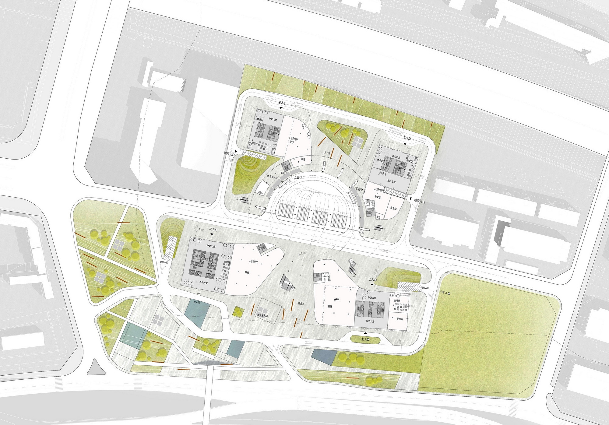 Gallery of "Fangda Business Headquarters" Winning Entry / Huasen ...