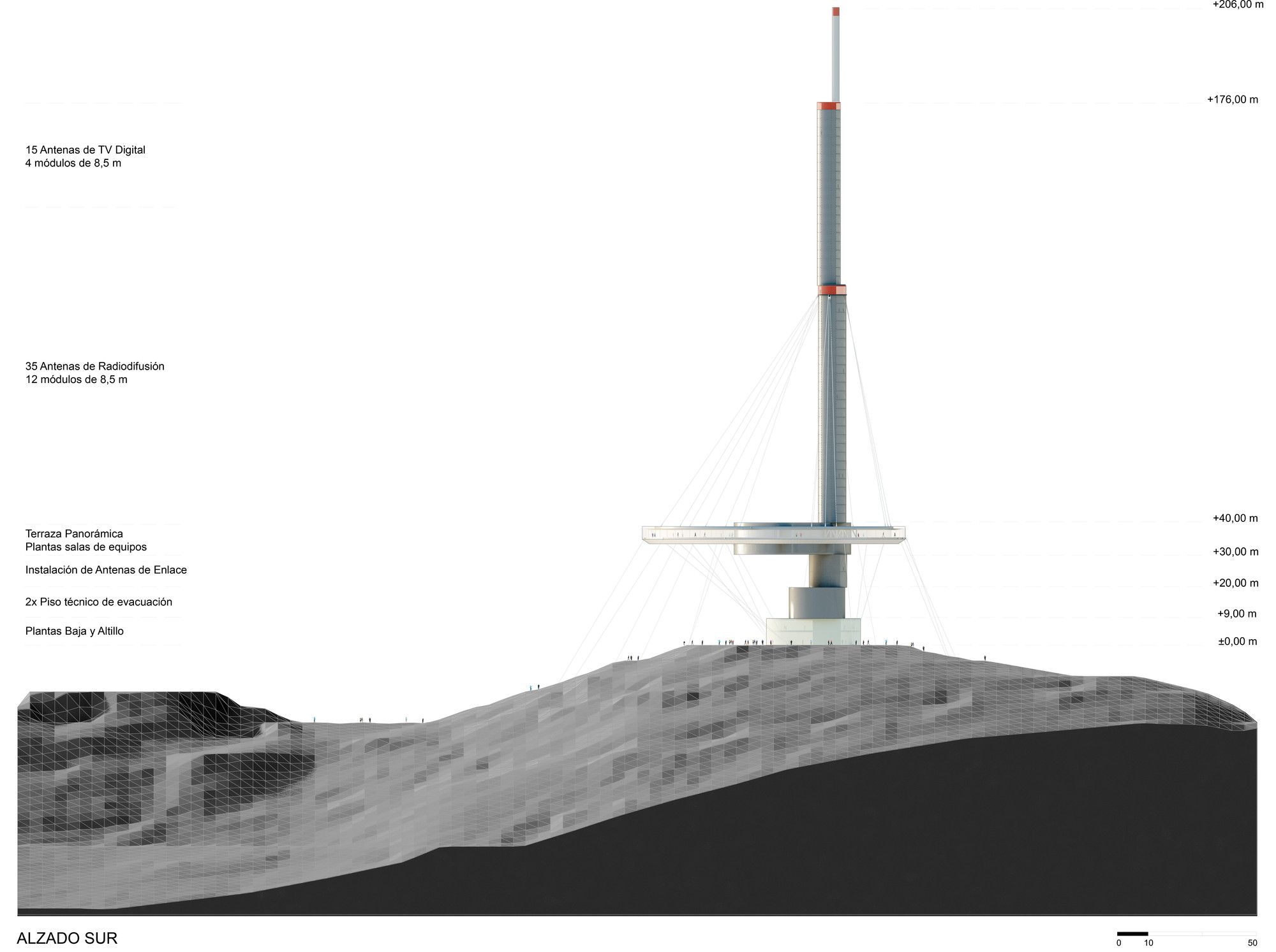 Galería de Tercer Lugar Concurso Torre Antena Santiago: Architects of ...
