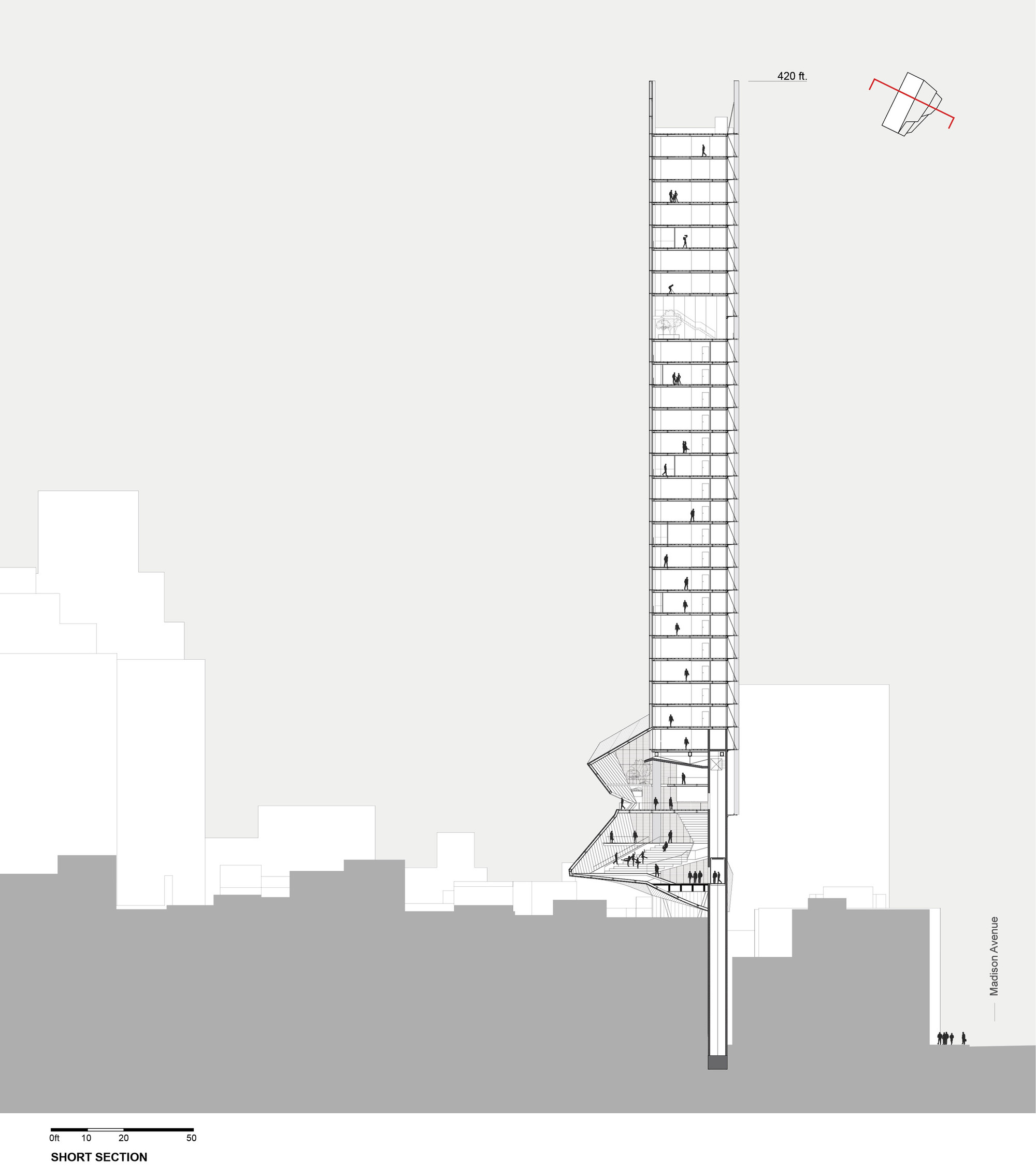 Gallery of Proposal for New York Skyscraper Cantilevers Lobby Over Its ...
