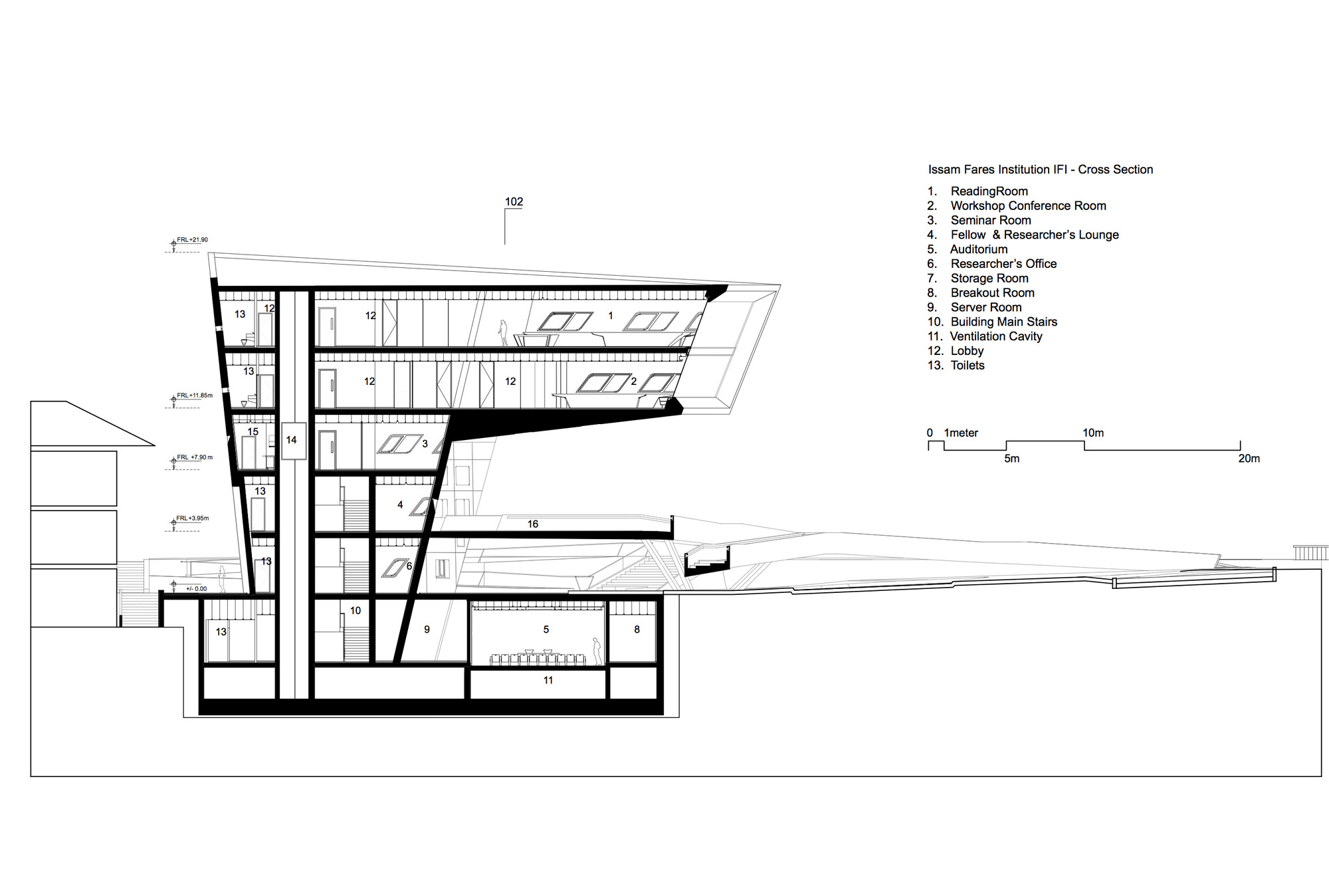 Gallery of Issam Fares Institute – American University of Beirut / Zaha ...
