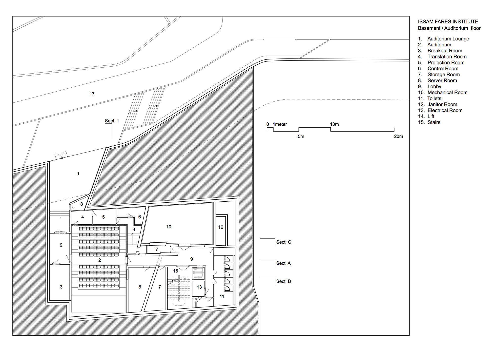 Gallery of Issam Fares Institute – American University of Beirut / Zaha ...