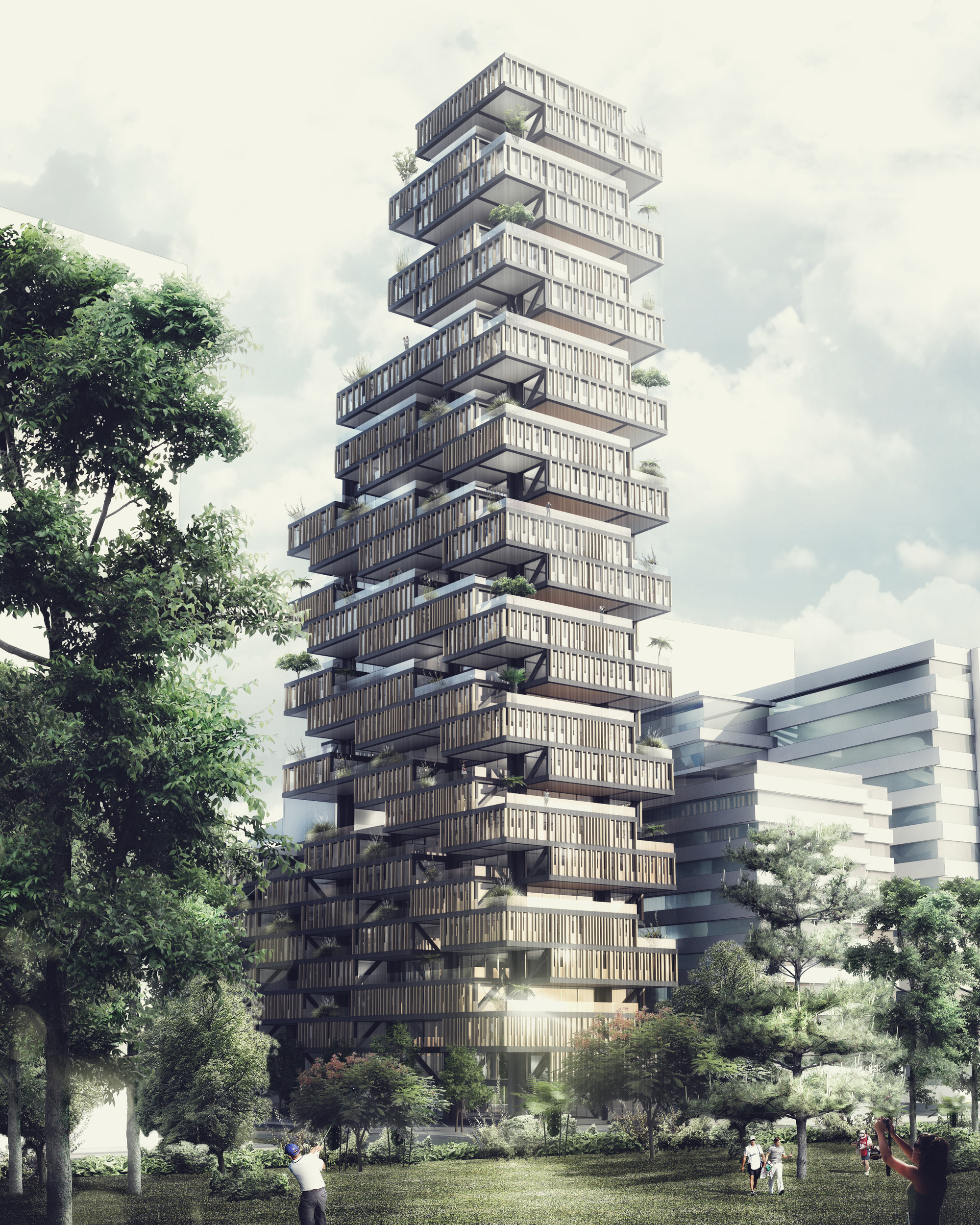 Galería de Finalista en concurso de ideas Rascacielos Lima / Perú - 1