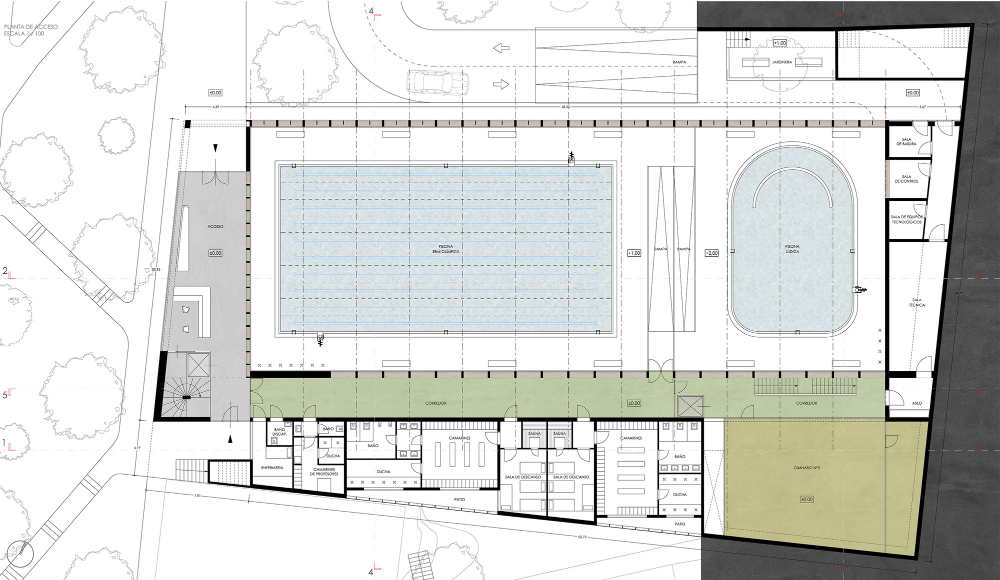 Galería de Tercer Lugar en concurso de piscina municipal El Alba ...
