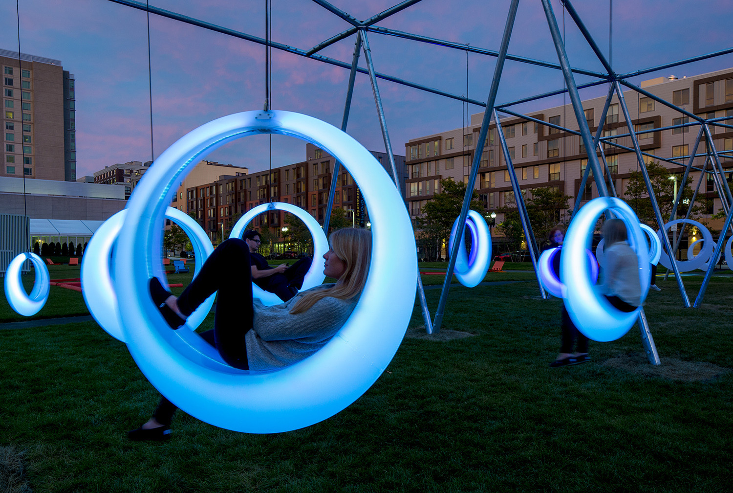 Gallery of Get Swinging in Boston on these Glowing LED Hoops - 8