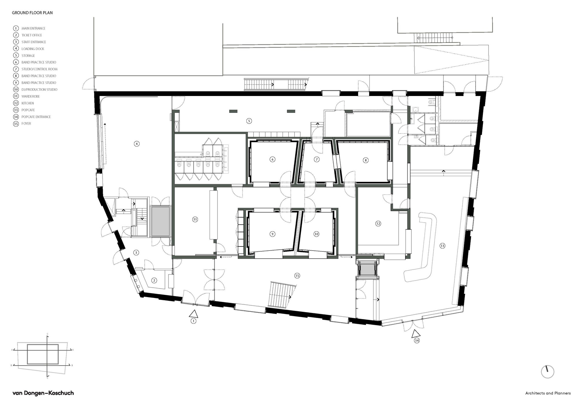 Gallery of Grenswerk Poppodium / van Dongen-Koschuch - 21