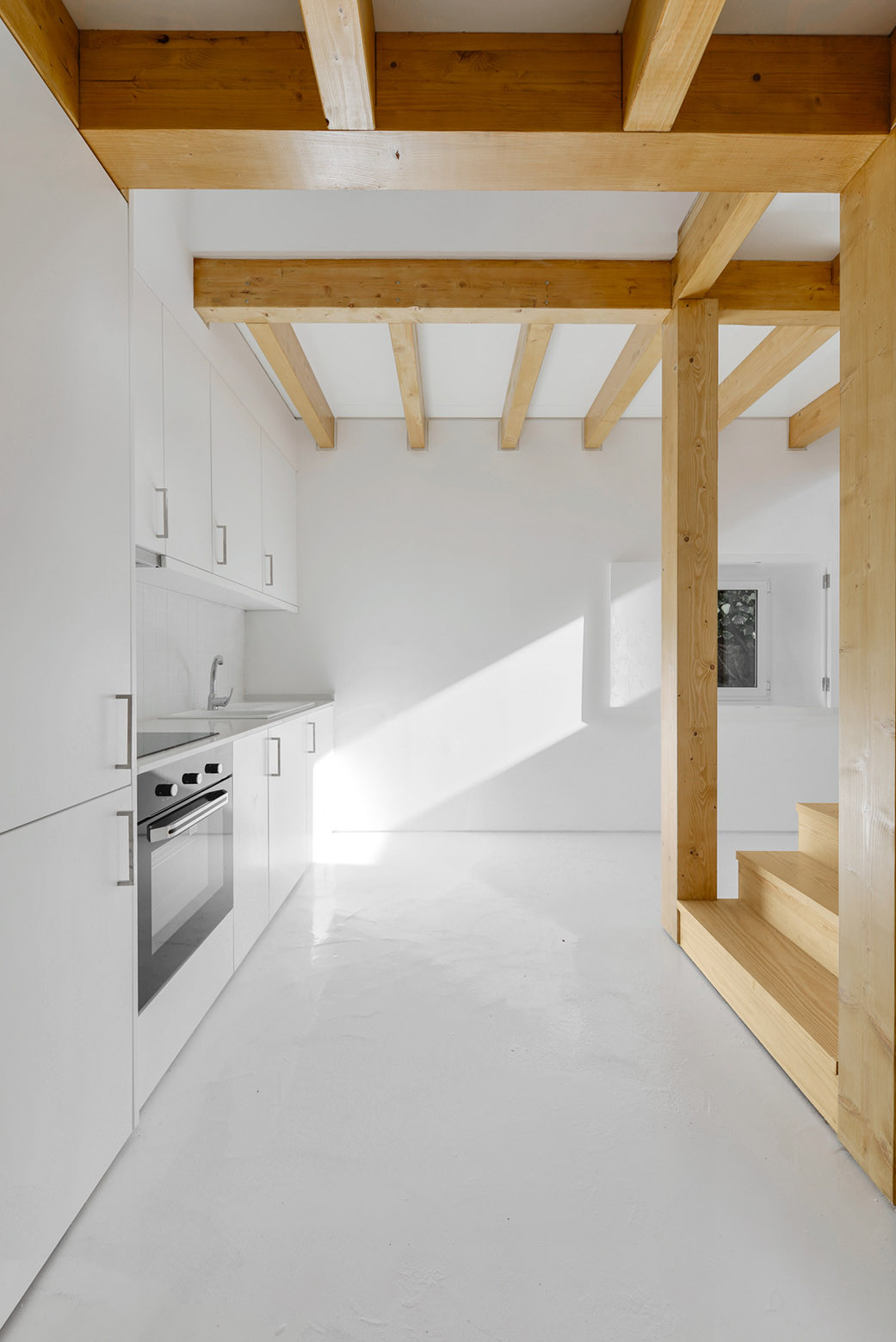 Gallery of Wood Structure Inside Stone Walls / Corpo Atelier - 13