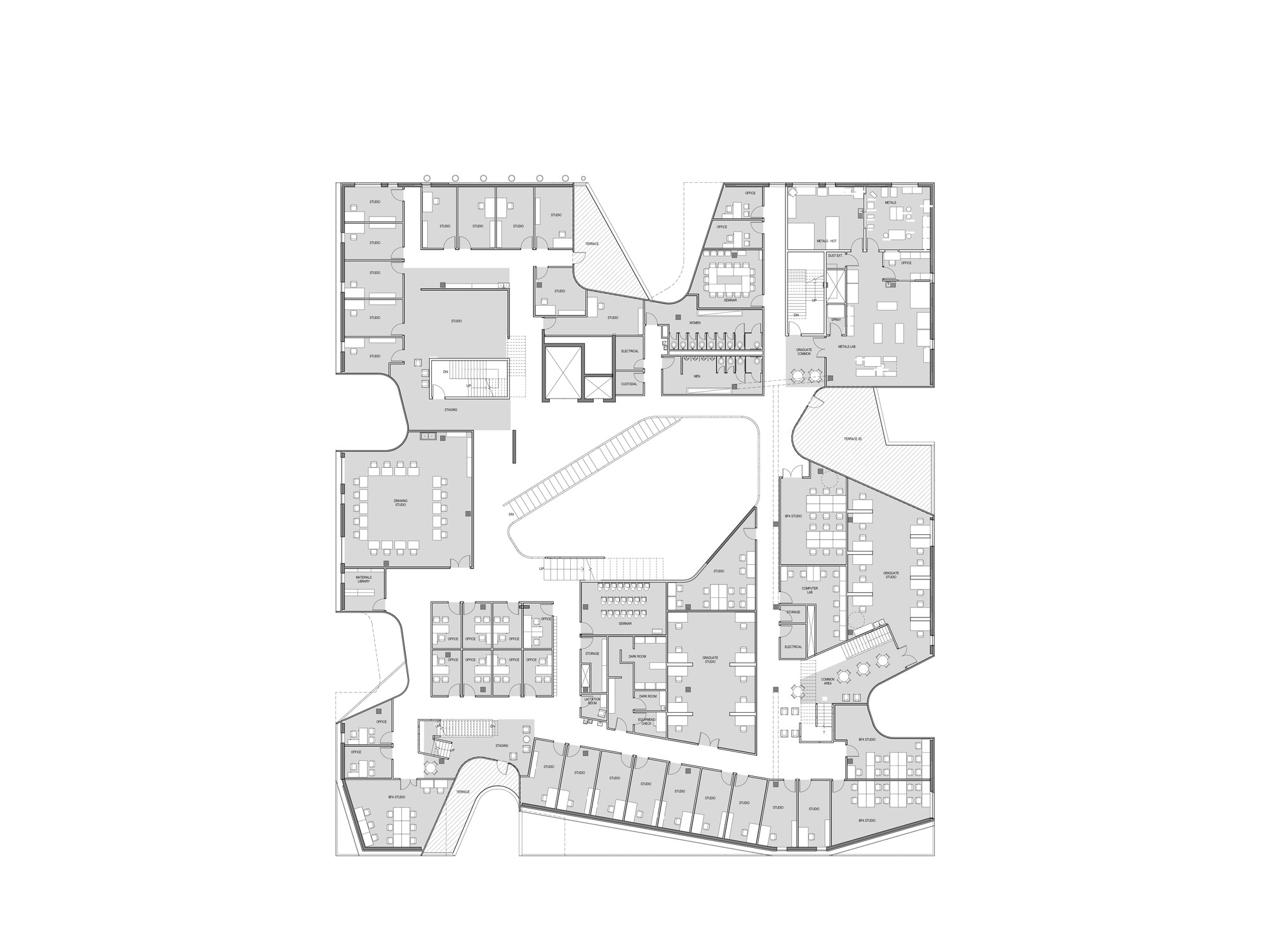 Gallery of Steven Holl Architects Tops Out Visual Arts Building for ...