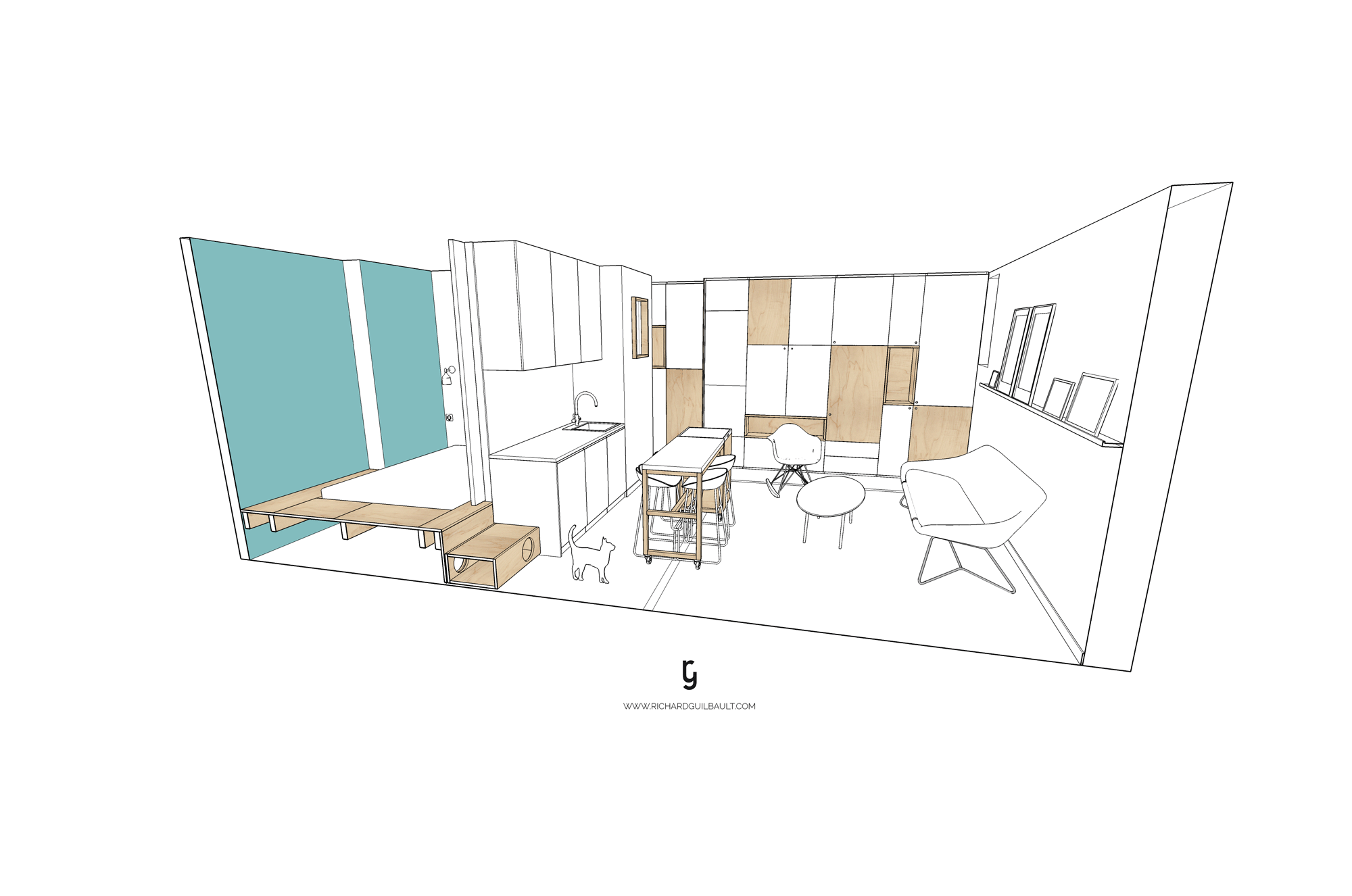 30m2 Flat In Paris Richard Guilbault ArchDaily 30m2 Flat In Paris Richard Guilbault ArchDaily