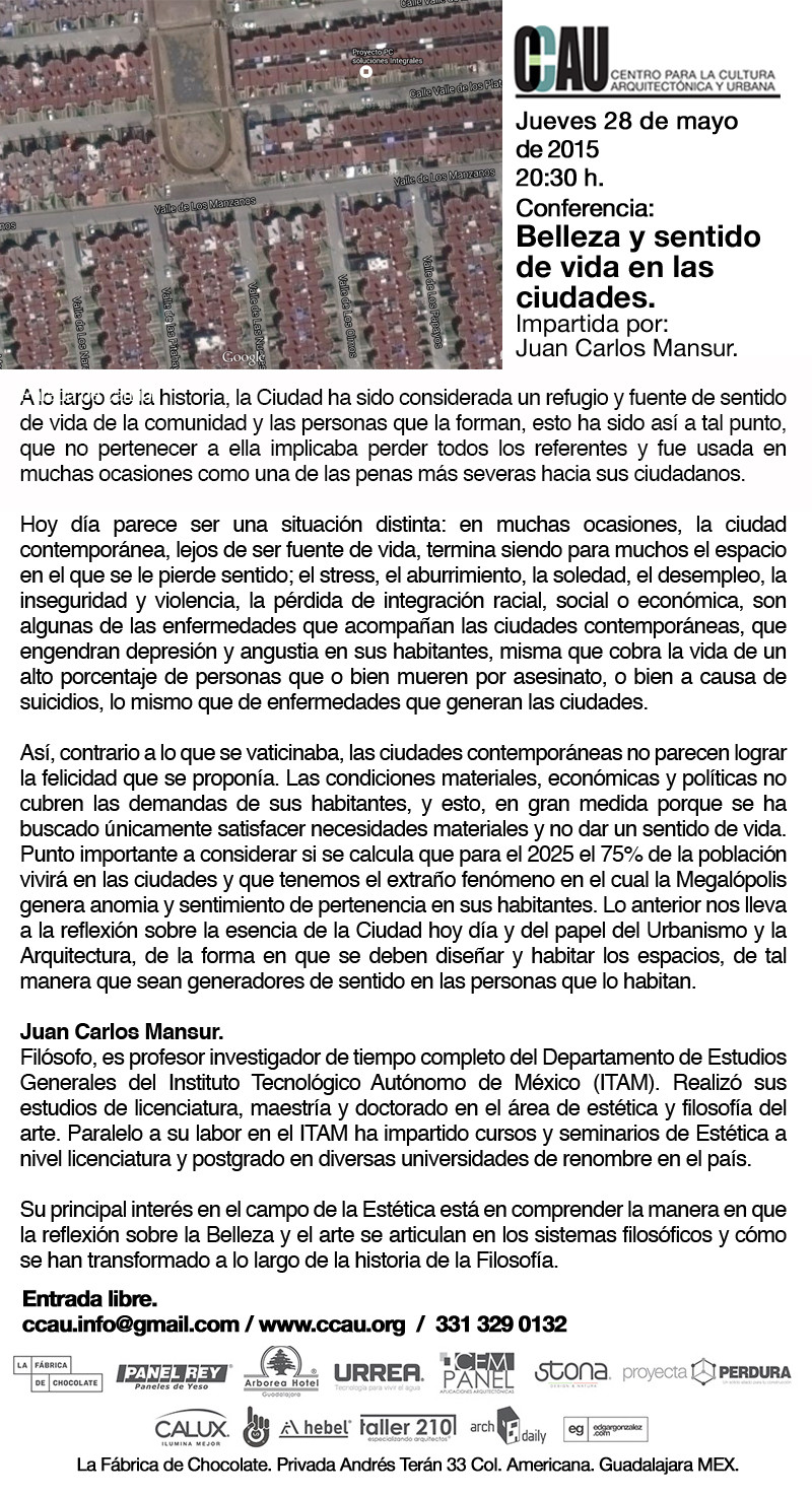 Galería de Conferencia CCAU / Juan Carlos Mansur: belleza y sentido de ...