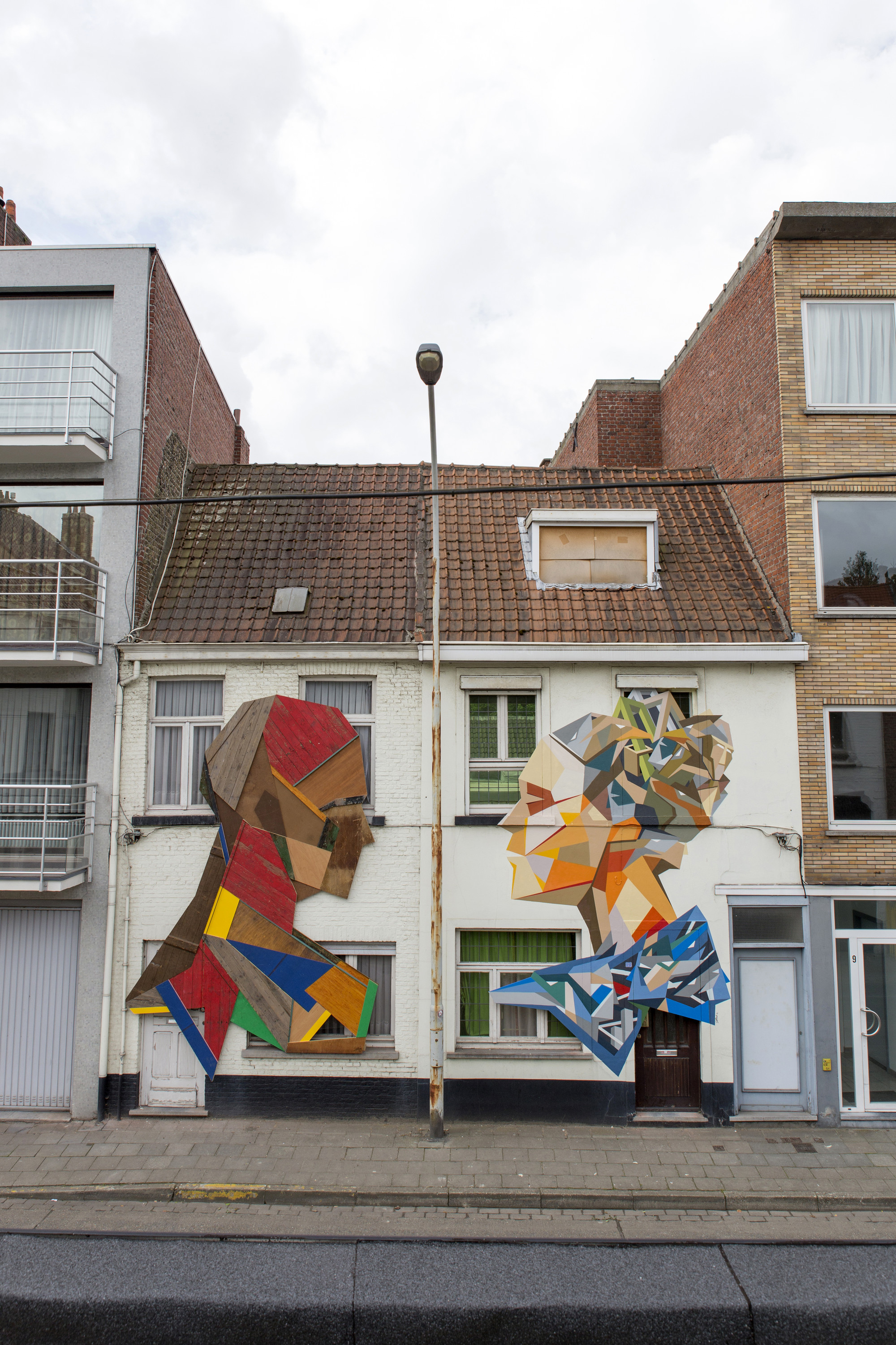 Strook Creates Colorful Street Murals with Recycled Wood | ArchDaily
