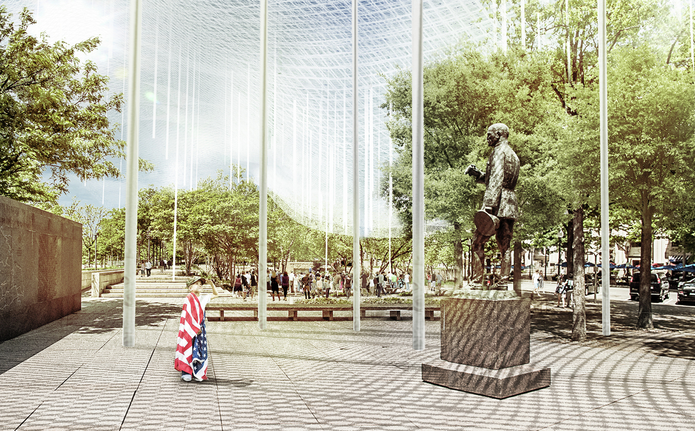 Gallery of KAMJZ Proposes to Preserve Pershing Park with an Overhead ...