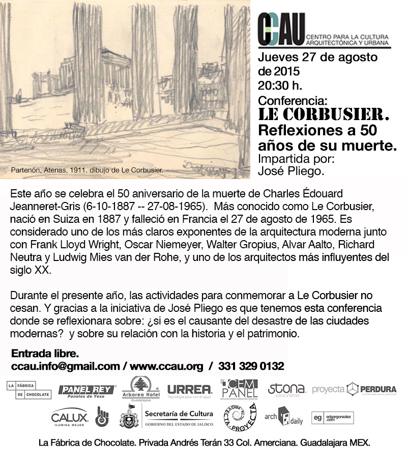 Galería de Conferencia CCAU: Le Corbusier. Reflexiones a 50 años de su ...