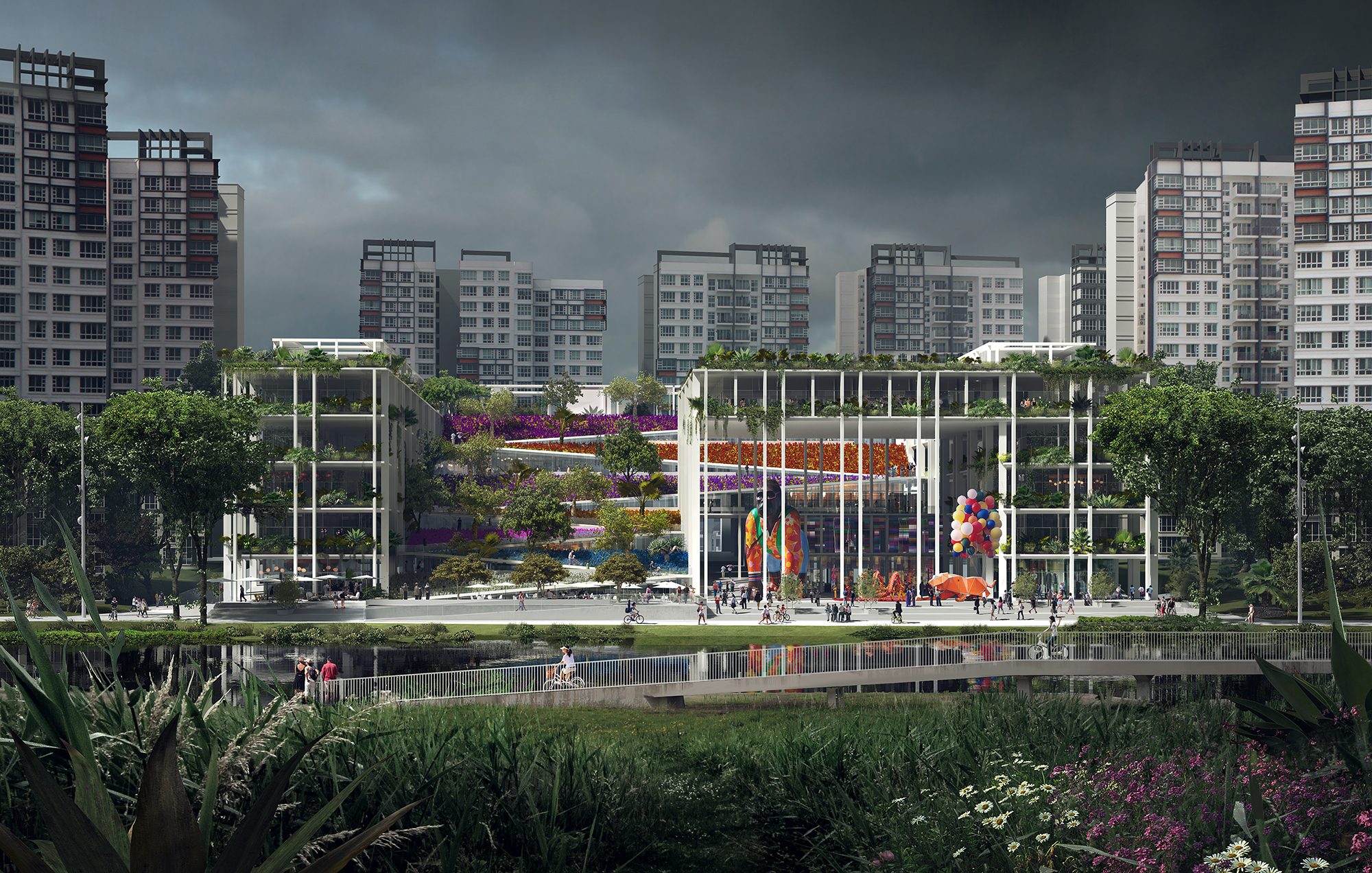 Gallery of Oasis Terrace: Singapore's New Neighborhood Center and ...