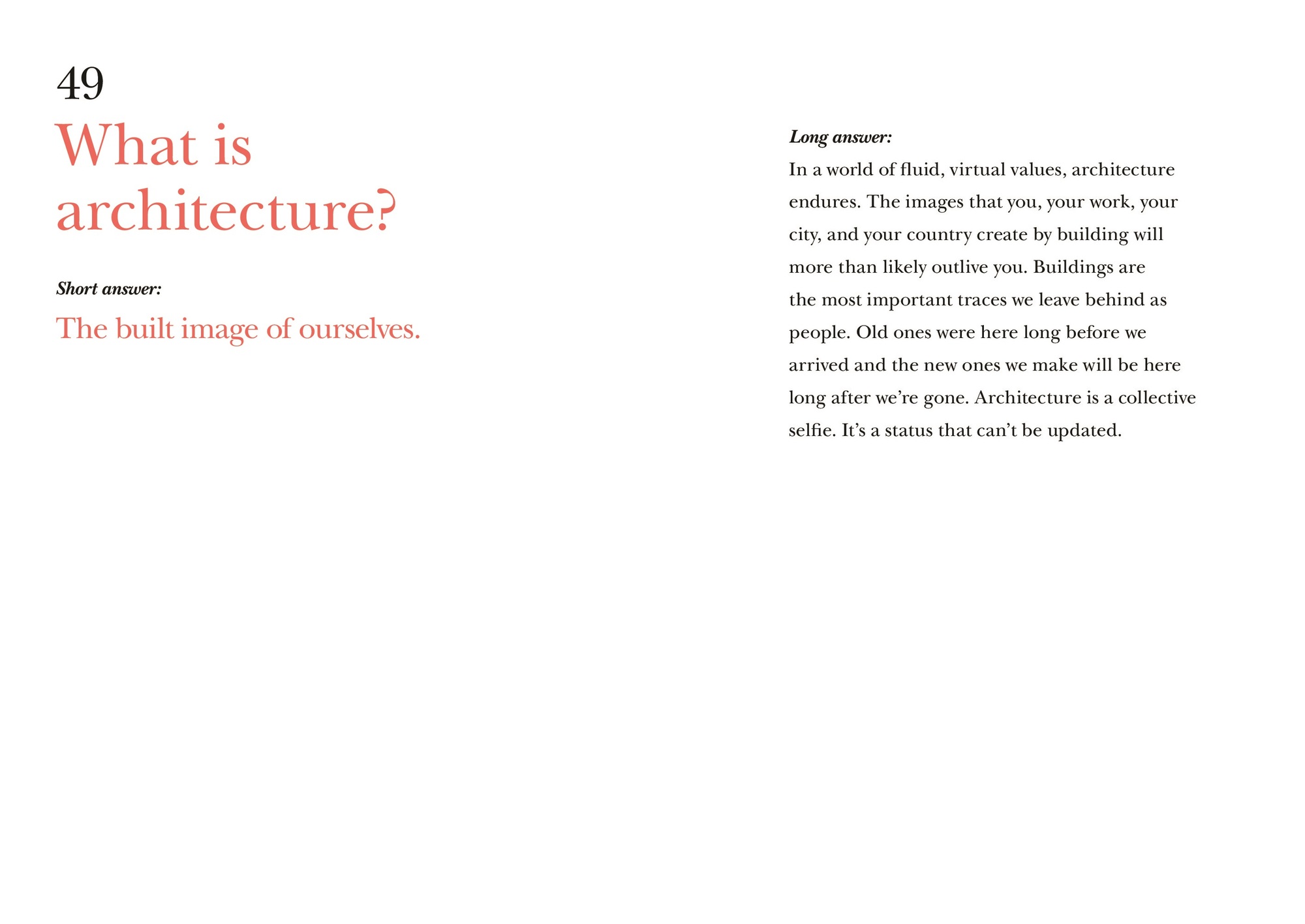 Gallery of What is Architecture? And 100 Other Questions - 7