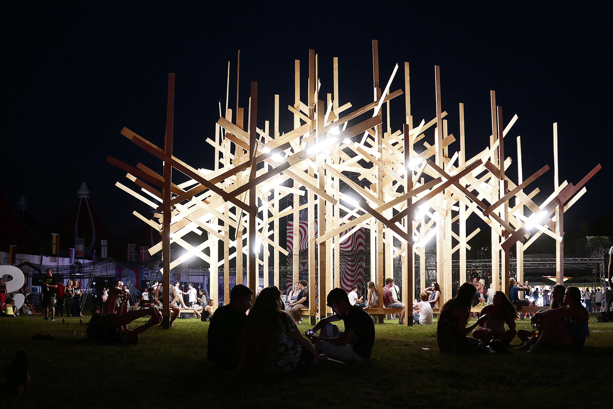 Gallery of Atelier YokYok Creates Wood Forest Installation in Budapest - 10