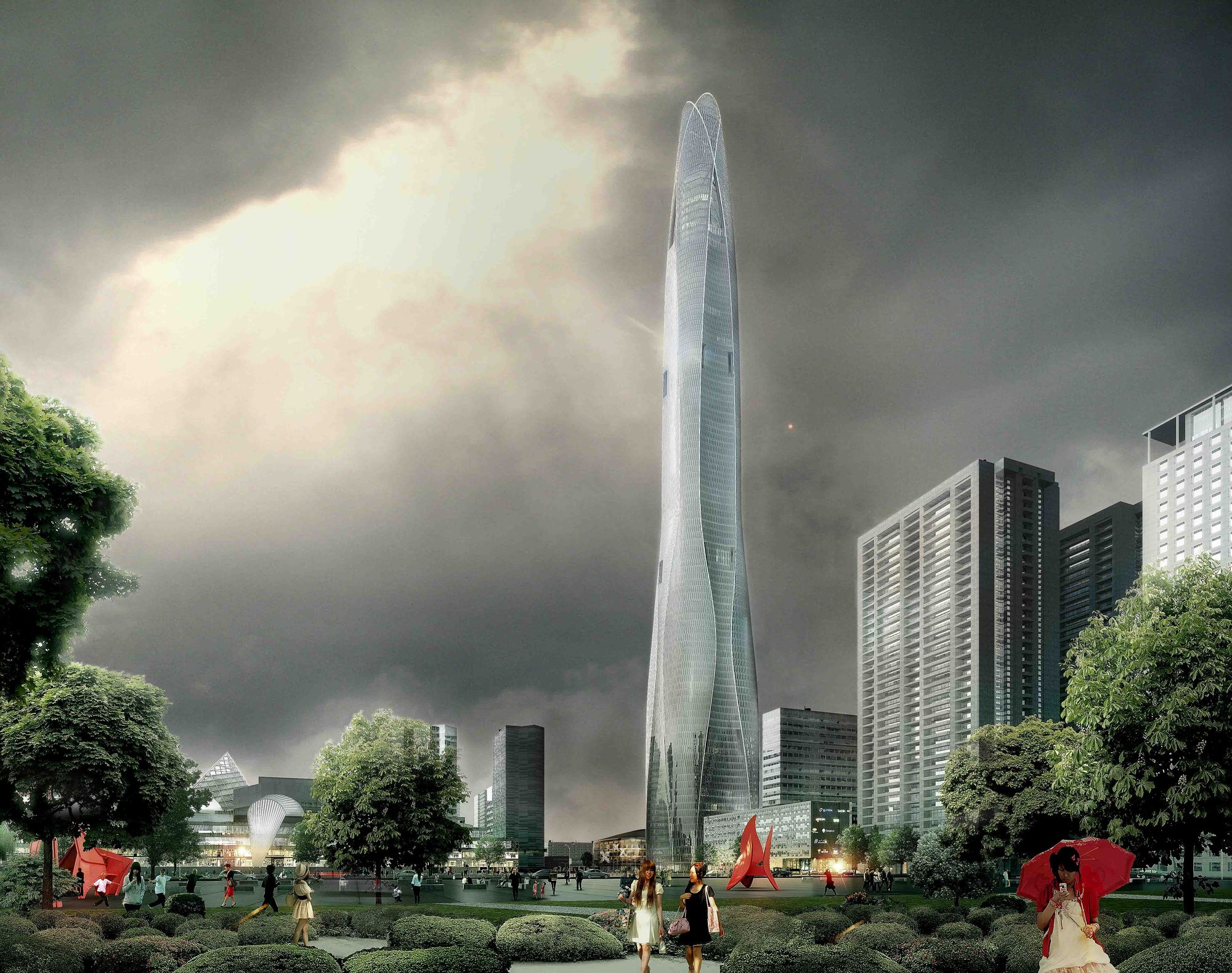 Gallery of CTF Tianjin Tower Breaks Ground / SOM - 2