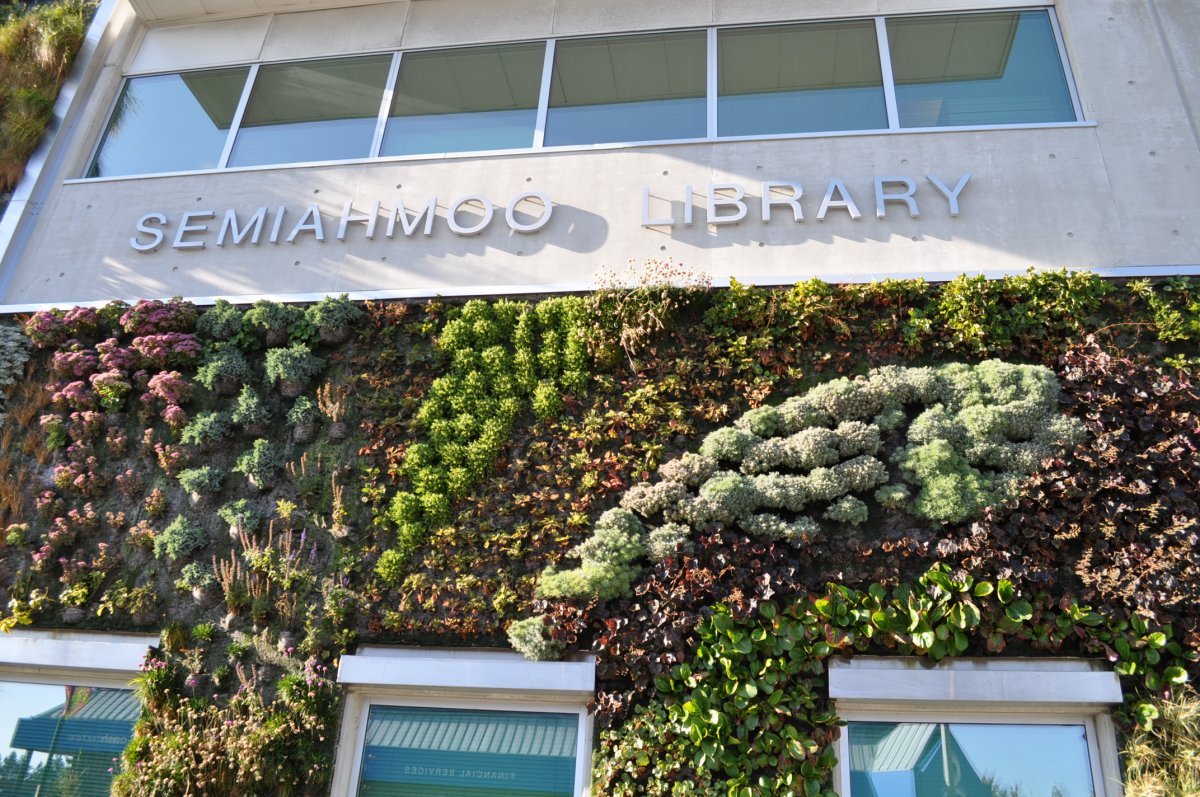 Galería de Muro Verde Biblioteca Semiahmoo / Green Over Grey - 14