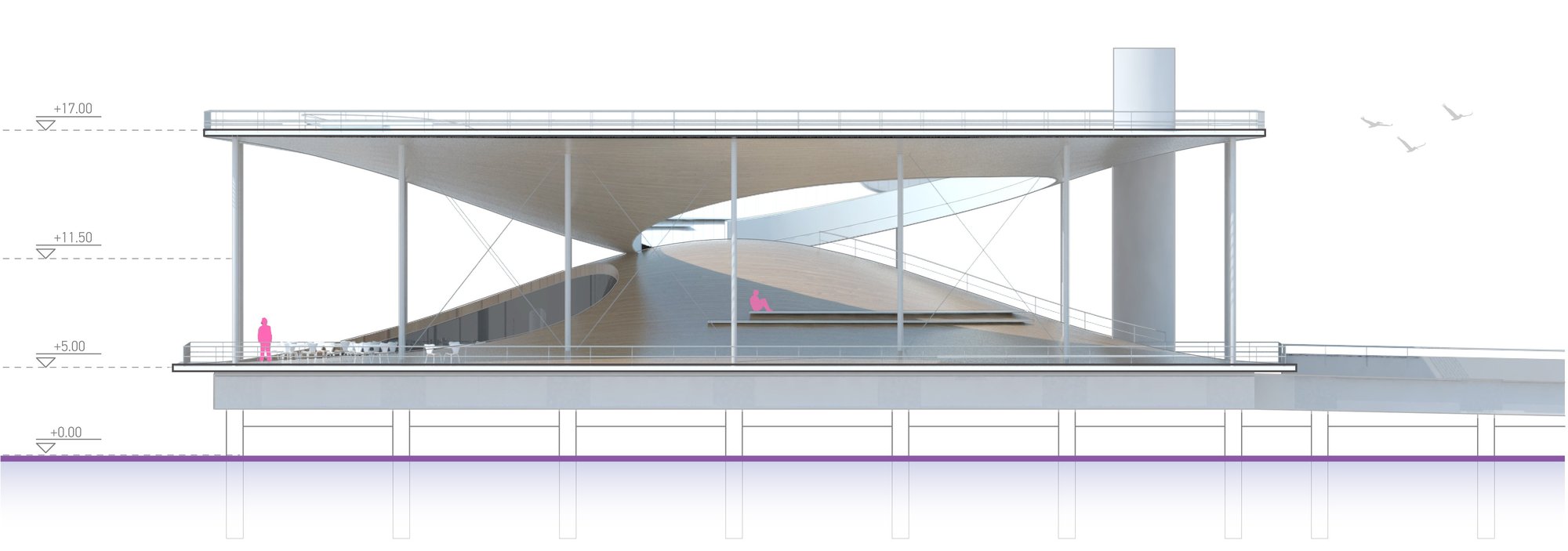 Gallery of New Landmark for the Faliron Pier Competition Entry / Simos Vamvakidis Studio - 18