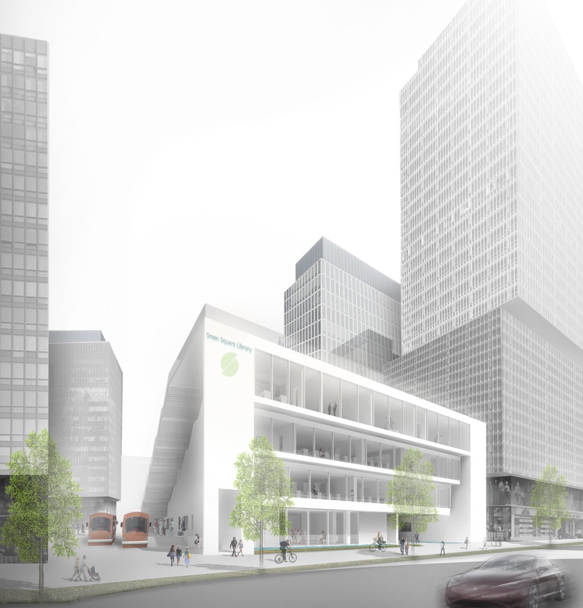 Gallery of Green Square Library & Plaza Design Competition Entry ...