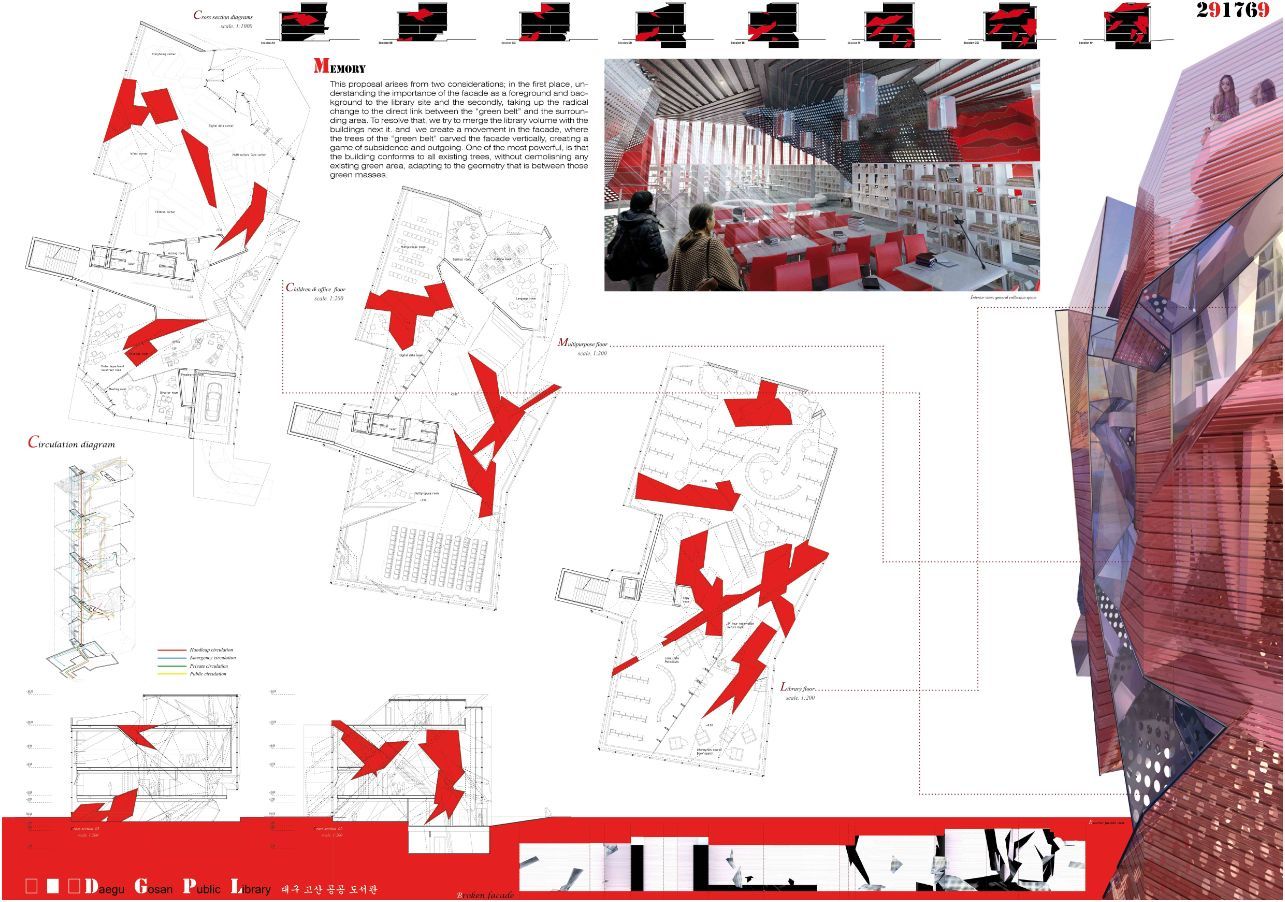 Gallery of Daegu Gosan Public Library Competition Entry / Eduardo Lopez ...