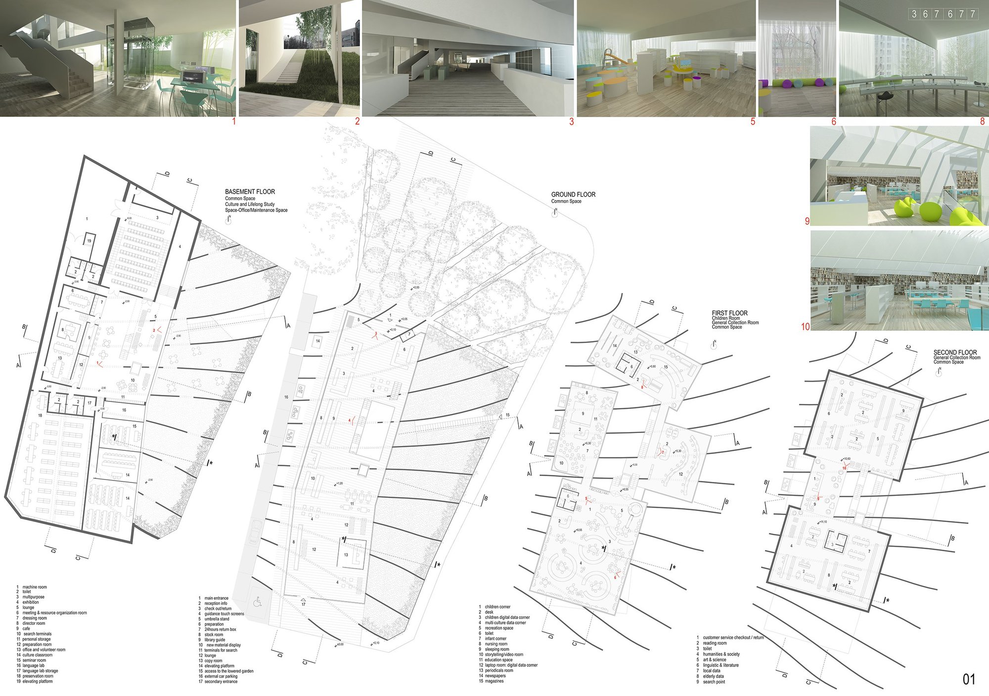 Gallery of Daegu Gosan Public Library Competition Entry / Ghirardelli ...