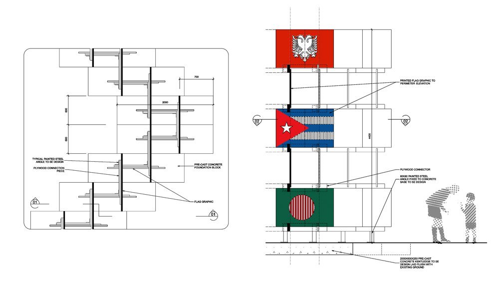 'House of Flags' Installation / AY Architects | ArchDaily