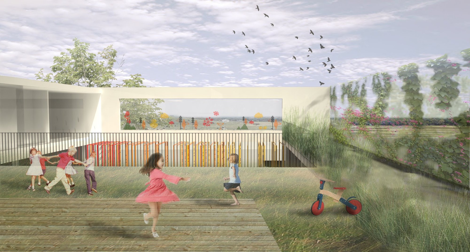 Gallery of Kindergarten, Housing and Community Hall Complex / (se)arch ...