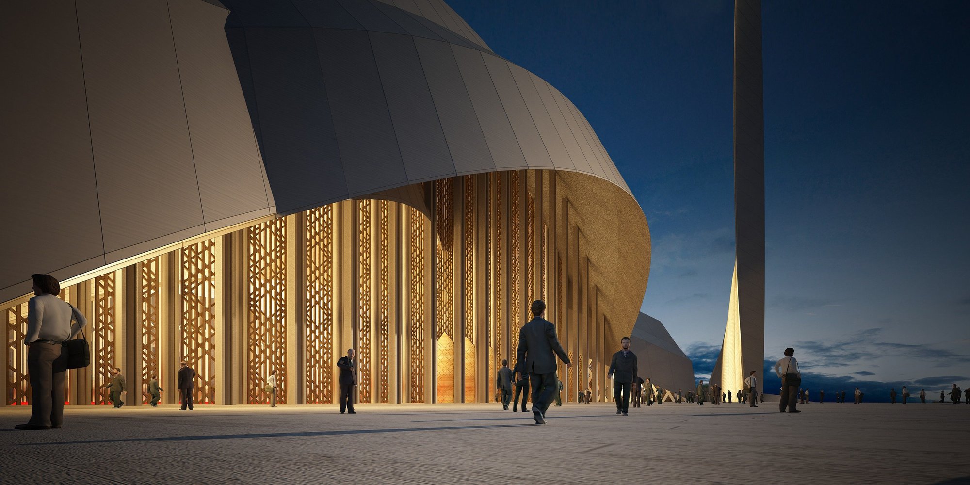 Gallery of Istanbul Camlica Mosque Second Prize Winning Proposal / SN ...