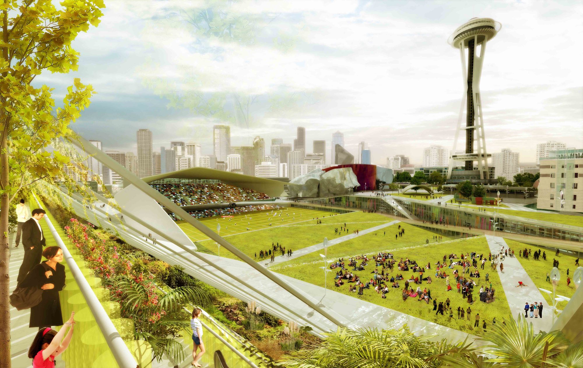 Gallery of Seattle Center HUB (Hybrid Urban Bioscape) Competition Entry ...