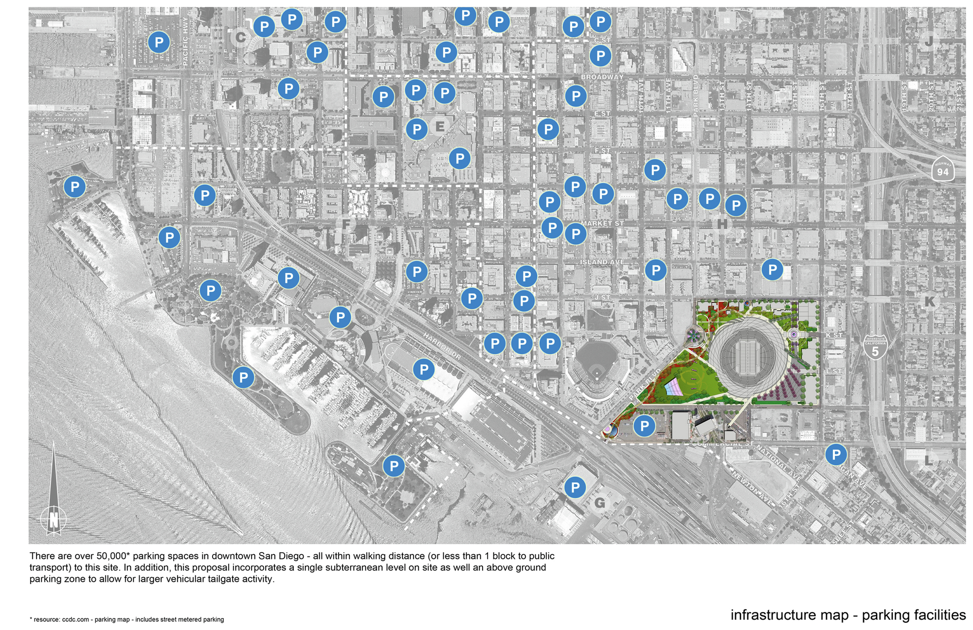 Gallery of San Diego Stadium Master Plan / de bartolo + rimanic design ...