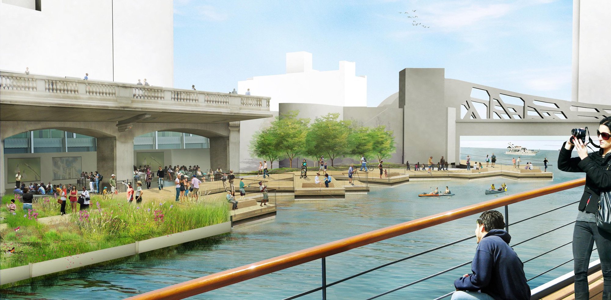 Gallery of Chicago Riverwalk Proposal / Sasaki Associates + Ross Barney ...