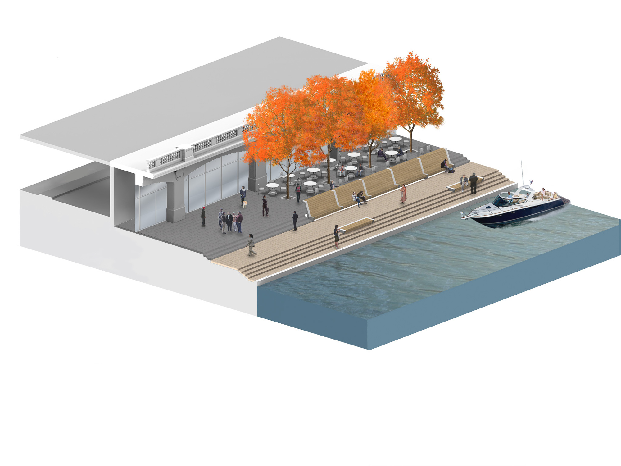 Gallery of Chicago Riverwalk Proposal / Sasaki Associates + Ross Barney ...
