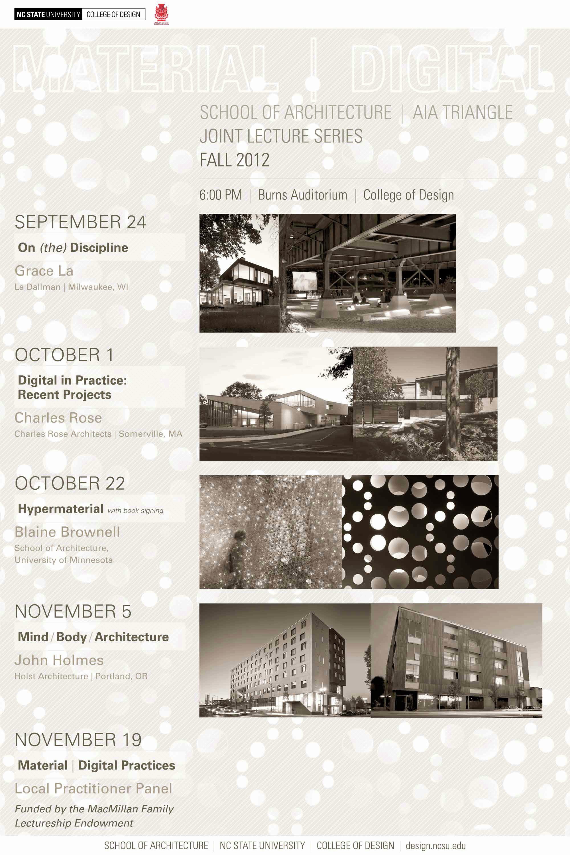 Gallery of NC State University Fall 2012 Lecture Series - 1