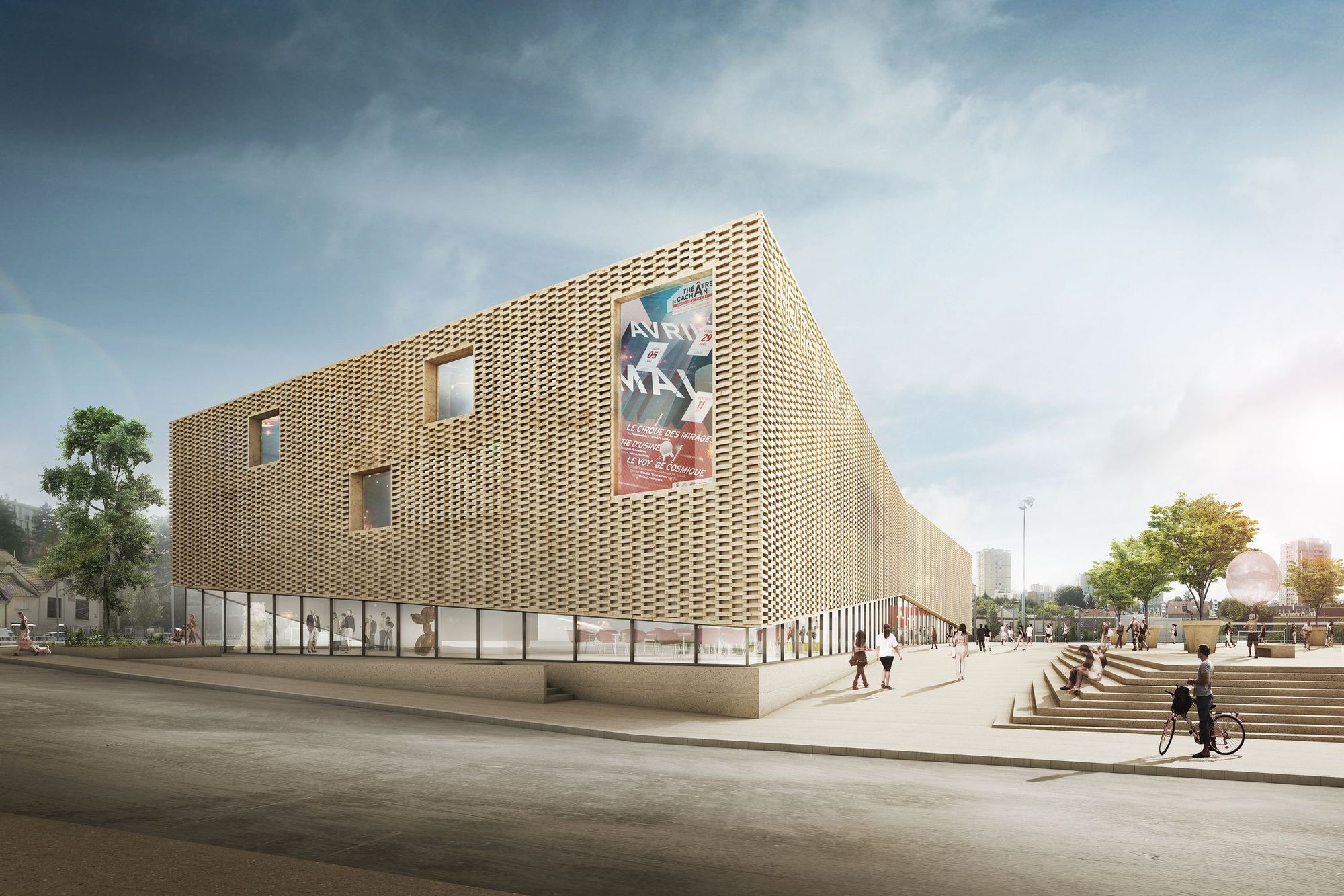 Gallery of Theater of Cachan Proposal / O-S Architects - 7