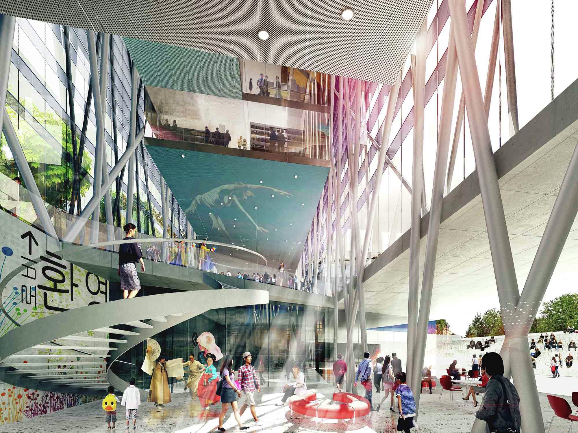 Gallery of Daegu Gosan Public Library Competition Entry / STL ...