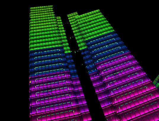 Gallery of Dexia Towers Rainbow LEDs / lab-au - 3