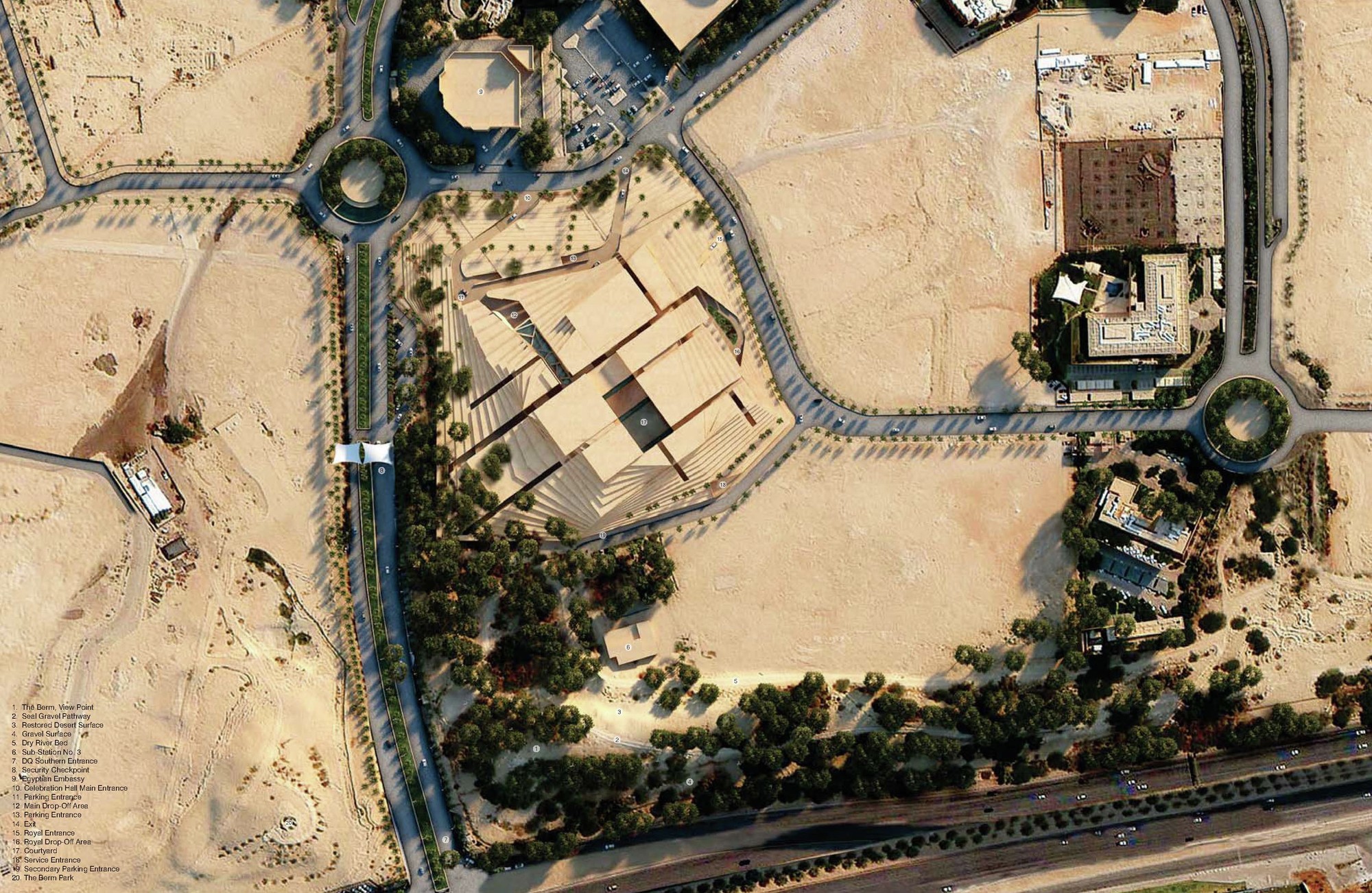 Gallery of Diplomatic Quarter Celebration Hall Proposal / Godwin Austen ...