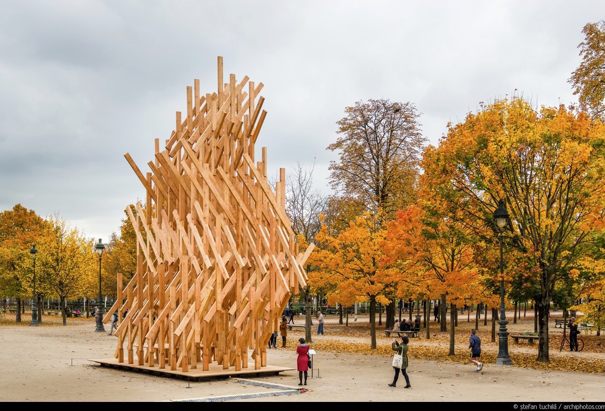 Gallery of Kengo Kuma Designs Sculptural Pavilion in Paris - 23