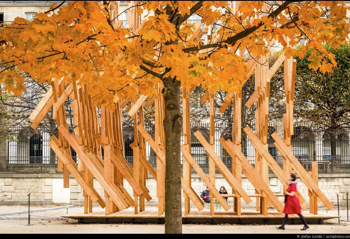 Gallery of Kengo Kuma Designs Sculptural Pavilion in Paris - 10