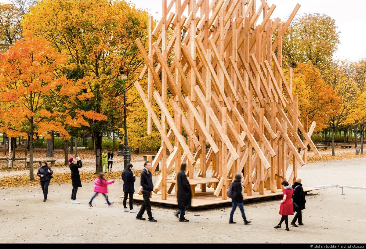 Gallery of Kengo Kuma Designs Sculptural Pavilion in Paris - 13