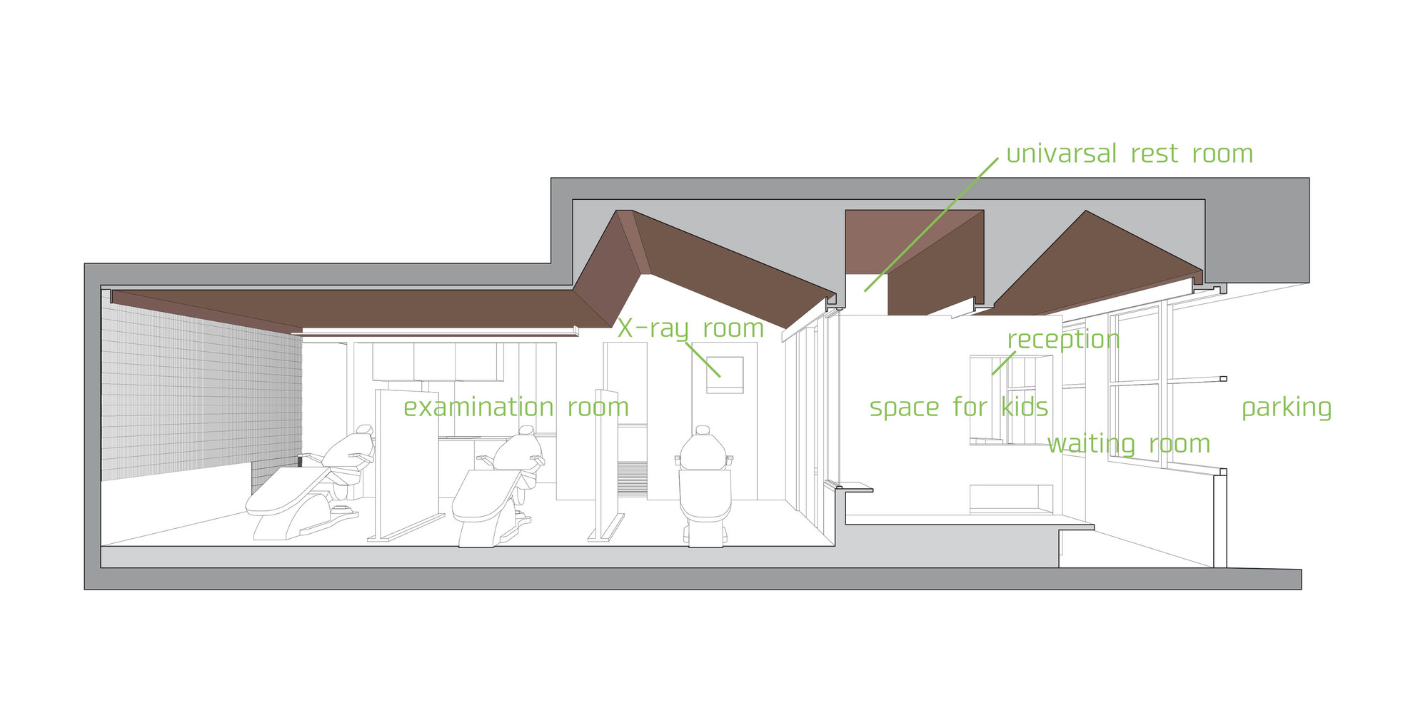 Gallery of Dental Clinic with Coved Ceiling / Hiroki Tominaga - 8
