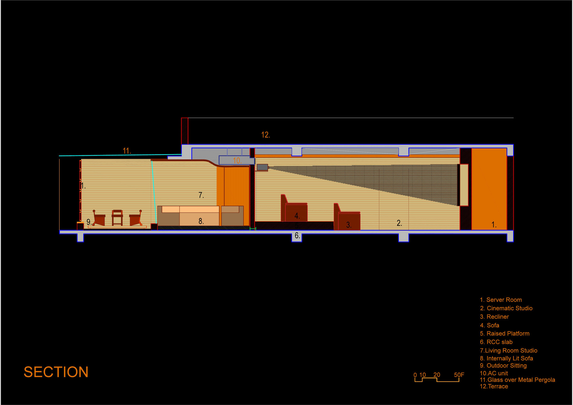 Galería de Interior de estudio de cine en casa / Sfurna Designs - 23